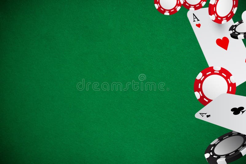 Gambling Cards and Dice Positioned Underneath the Green Floor Stock ...