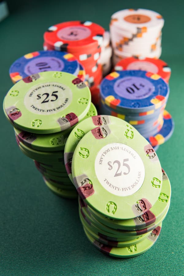 Gambling Chips on a Gaming Table Stock Photo - Image of black, hand ...