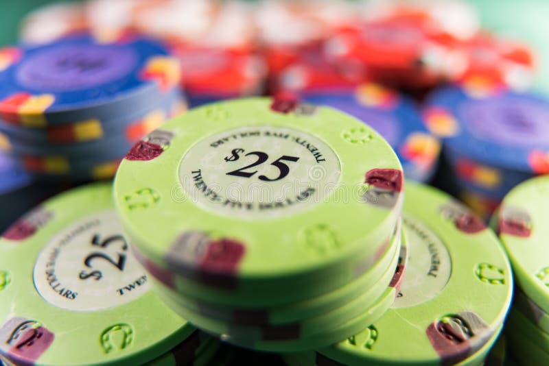 Gambling Chips on a Gaming Table Stock Photo - Image of playing ...