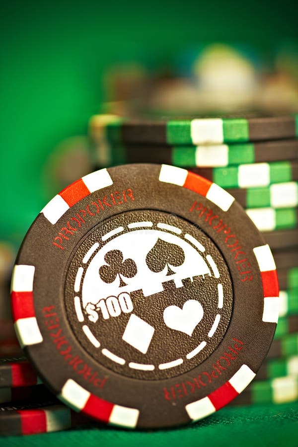 Gambling Chips on Green Cloth Stock Image - Image of luck, stack: 7856355