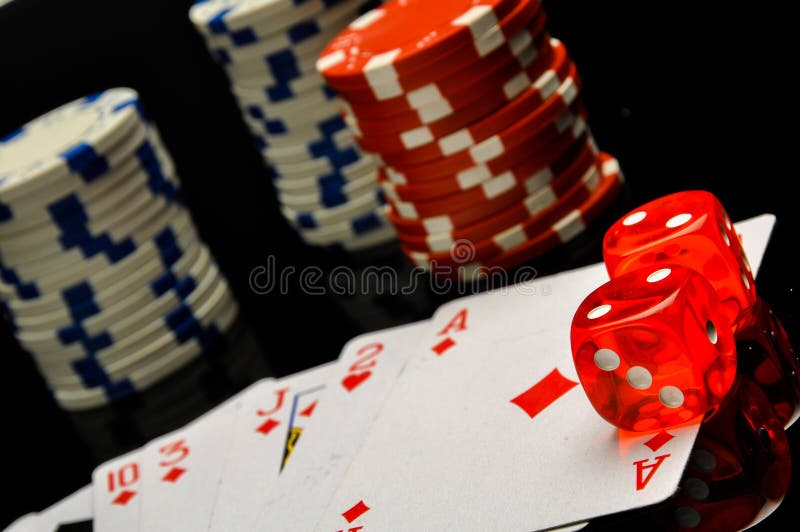 Gambling Game in Dark Concept Stock Photo - Image of addiction, play ...
