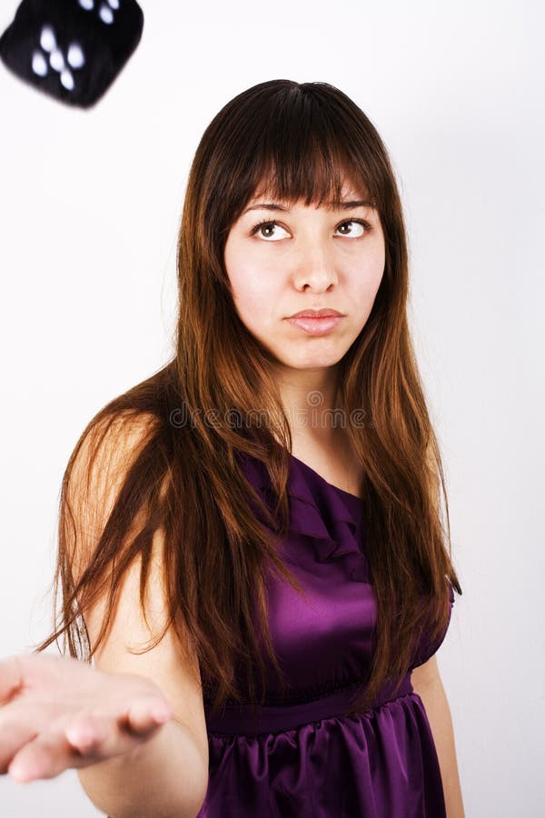 Gambling Girl stock image. Image of elegant, long, allure - 10251557