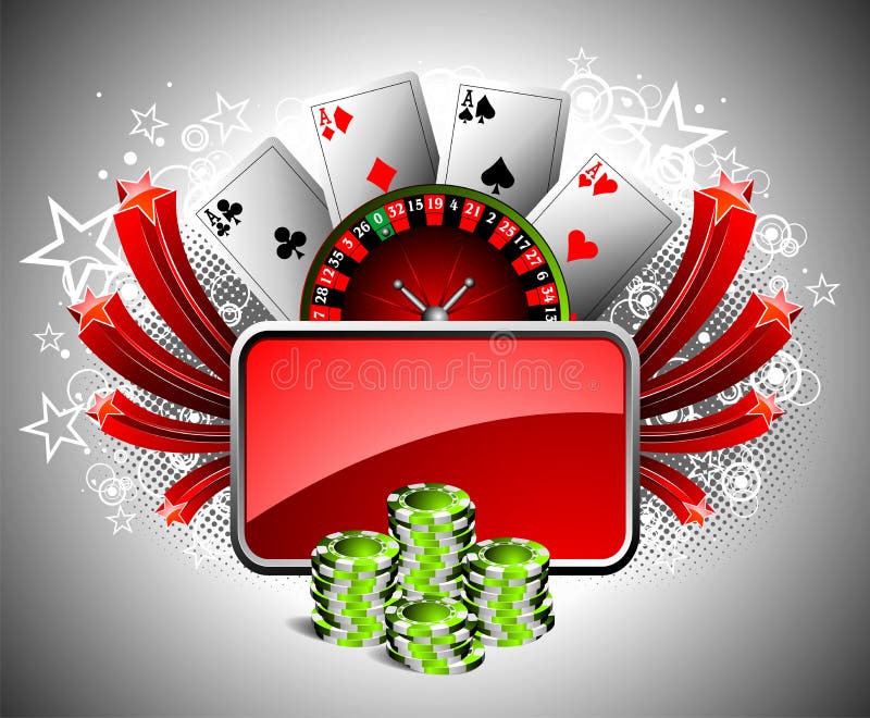 Gambling Illustration with Casino Elements Stock Vector - Illustration ...