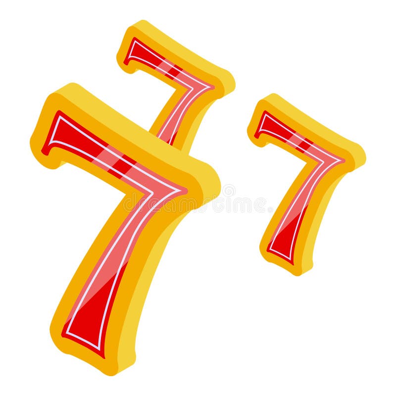 Lucky Number Seven 3d Stock Illustrations – 123 Lucky Number Seven 3d ...