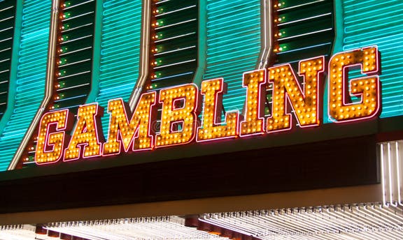 Gambling neon sign editorial stock image. Image of casino - 20480949