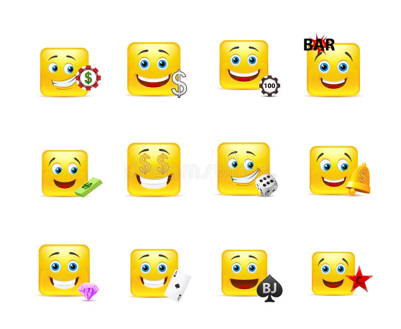 Gambling smilies stock illustration. Illustration of character - 50941840
