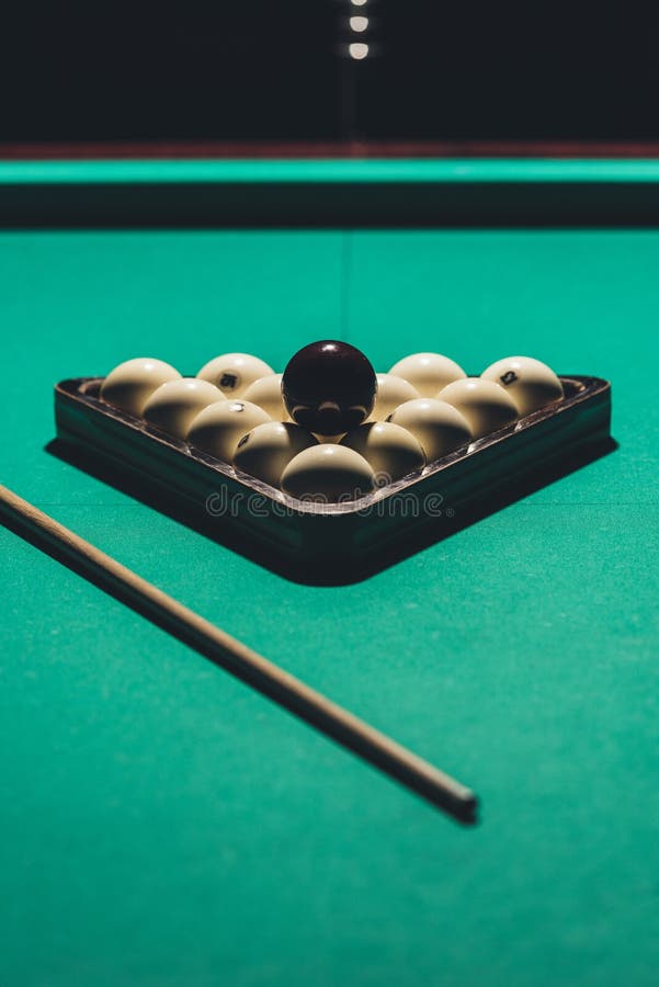 Gambling Table with Russian Billiard Set Stock Image - Image of ...