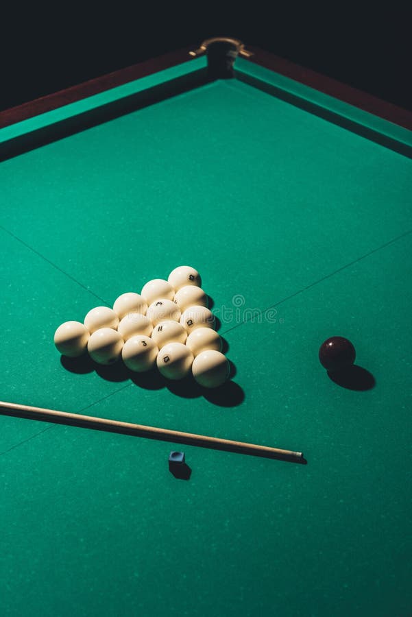 Gambling Table with Russian Billiard Set Stock Image - Image of game ...