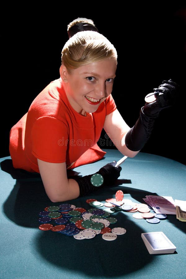 Gambling young woman stock photo. Image of cigarette - 11715574