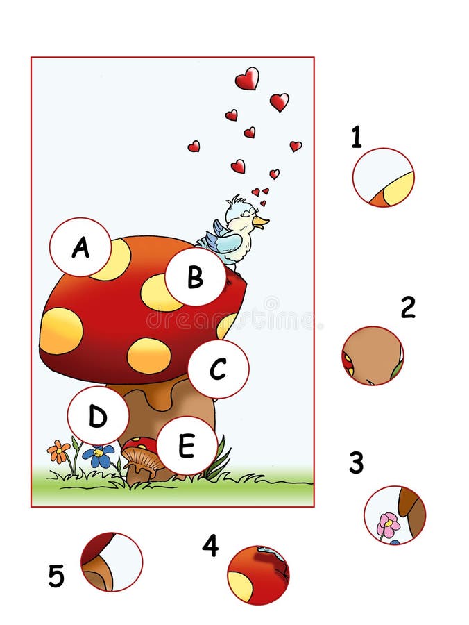 Basic Shapes Learning Math Visual Puzzle Stock Vector - Illustration of ...