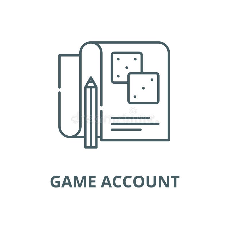 Game Account Vector Line Icon, Linear Concept, Outline Sign, Symbol ...