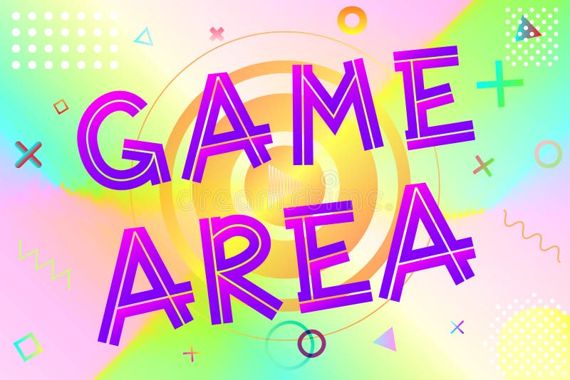 Game area text stock vector. Illustration of design - 121540227