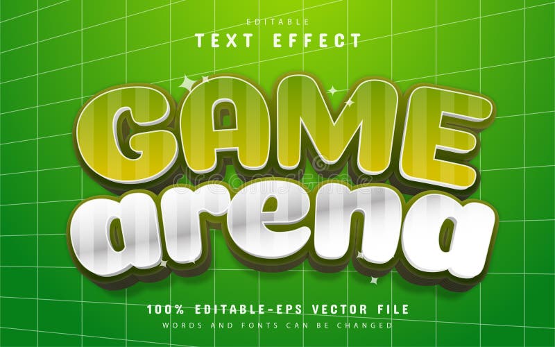 Game Arena Cartoon Text Effect Stock Vector - Illustration of goal ...
