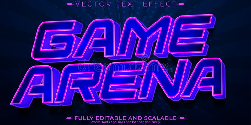 Game Arena Text Effect, Editable Gaming and Arena Customizable Font ...