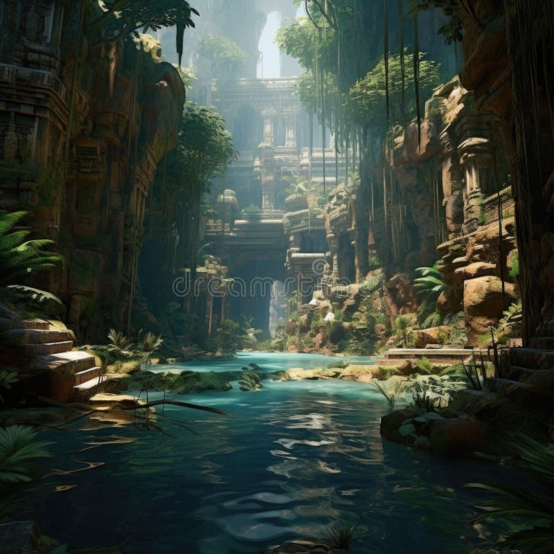 Game Art Video Games Environment Stock Illustration - Illustration of ...