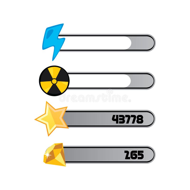 Game Asset Menu Layer - Video Game Icon Sign Symbol Stock Vector ...