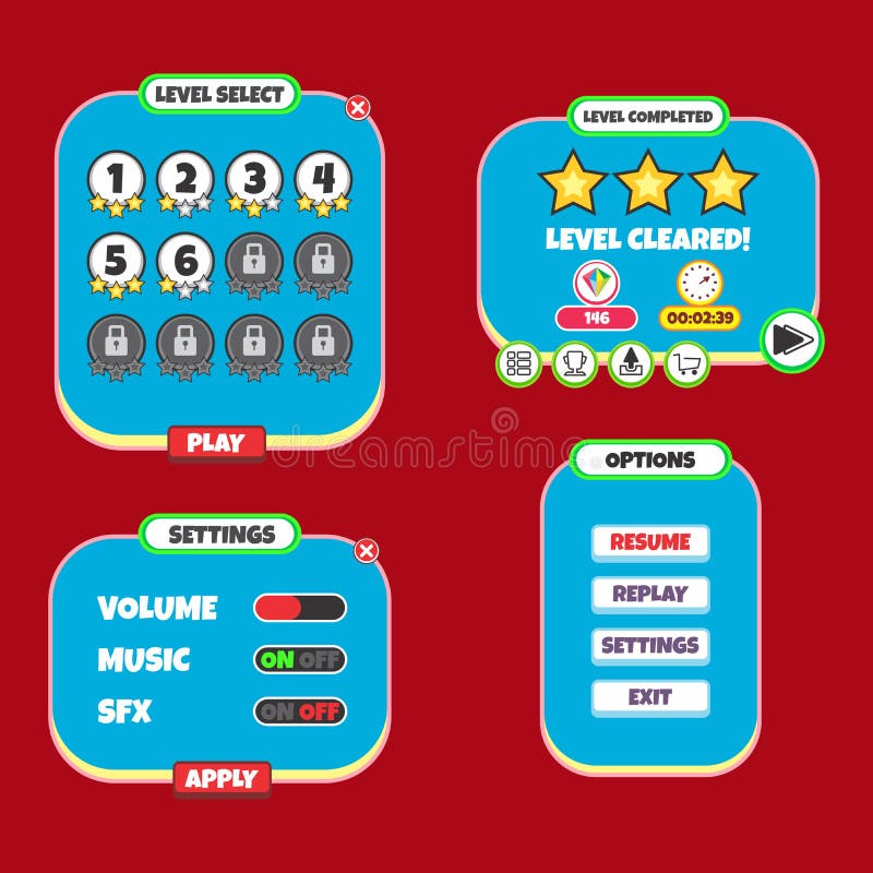 Game assets element stock vector. Illustration of life - 41080081