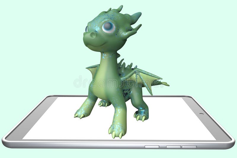 Game with Augmented Reality. 3d Rendering Stock Illustration ...