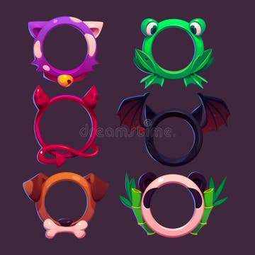 Animal Avatar Frames Stock Illustrations – 69 Animal Avatar Frames ...