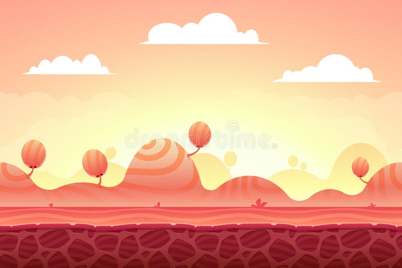 Game Background Made from Seamless Endless Elements Stock Vector ...