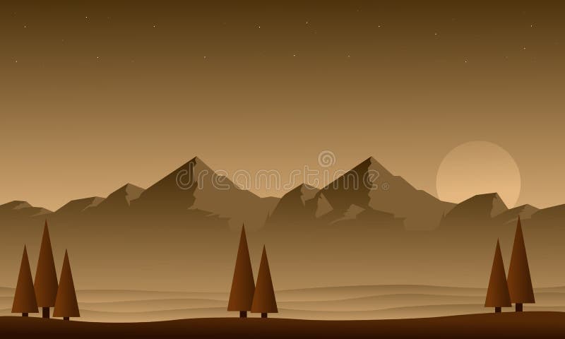 Game Background with Mountain Design Stock Vector - Illustration of ...