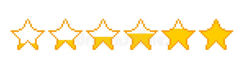 Pixel Star Vector Eps10. Yellow Pixel Rating Star. Yellow Star Stock ...