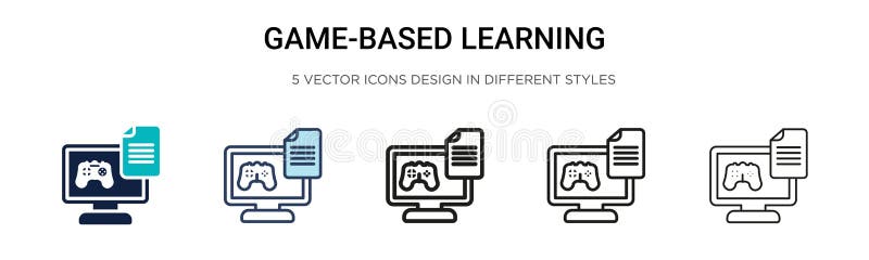 Game-based Learning Icon in Filled, Thin Line, Outline and Stroke Style ...
