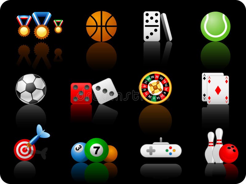 Game_black background stock vector. Illustration of casino - 10372429