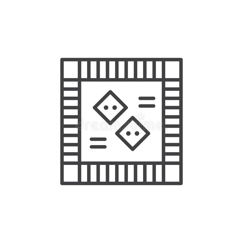 Game Board Icon Set. Monopoly Game Square Board Vector Symbol in Black ...