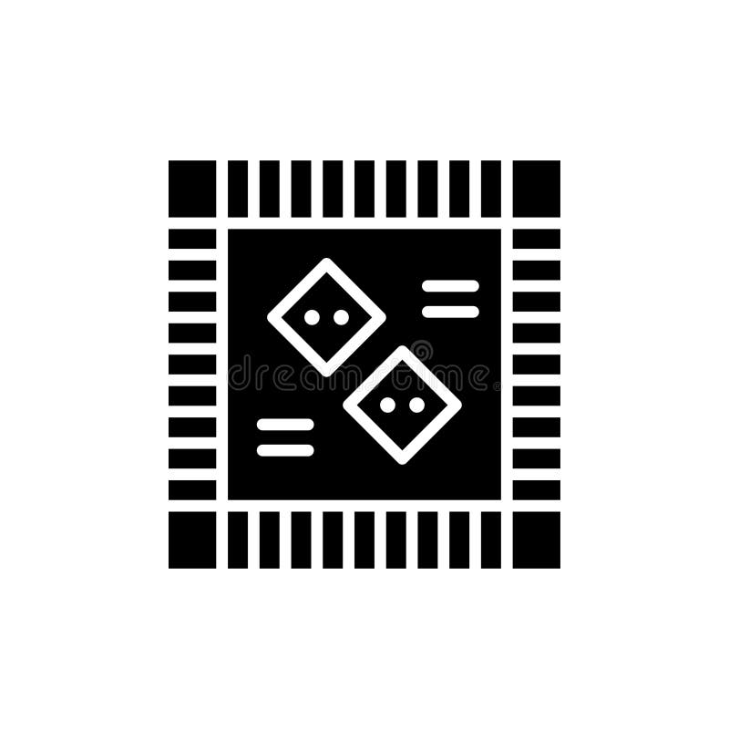 Game Board Icon Set. Monopoly Game Square Board Vector Symbol in Black ...