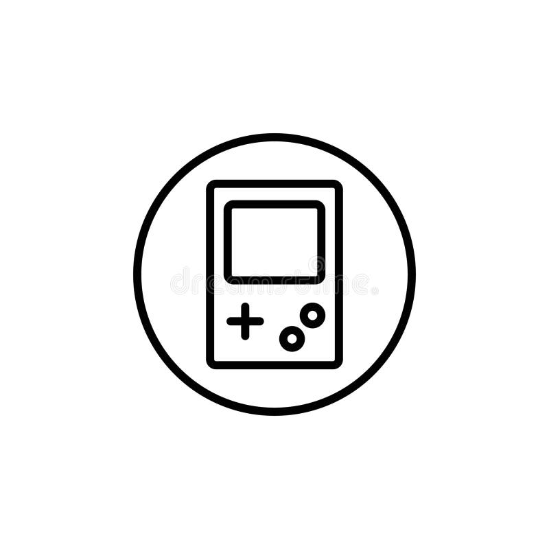 Game Boy Icon Thin Vector Set Stock Vector - Illustration of ...