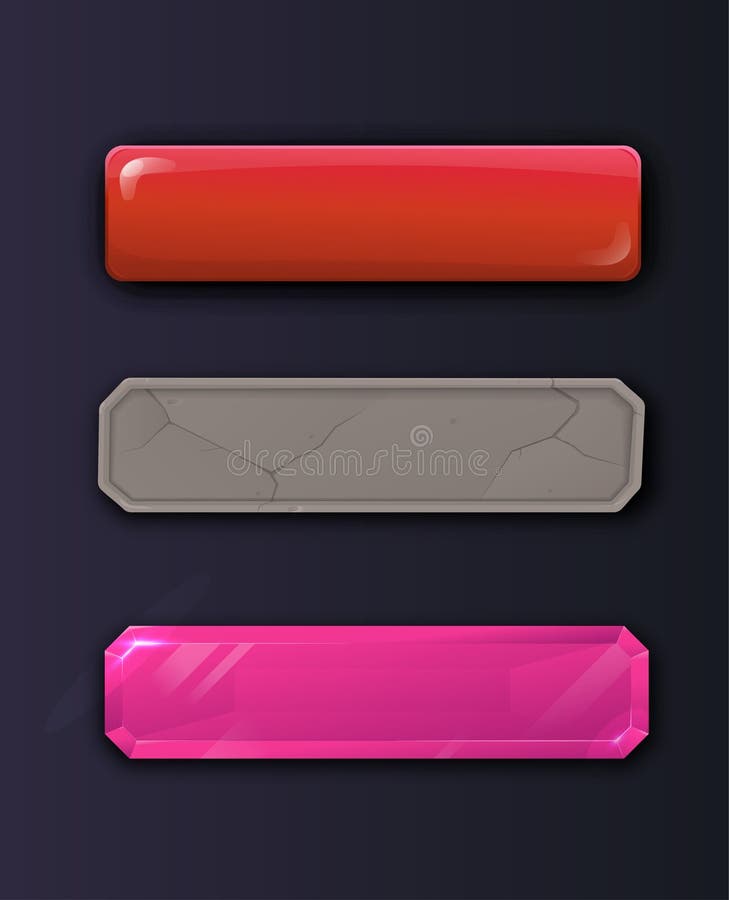 Game buttons set stock vector. Illustration of game - 276457388