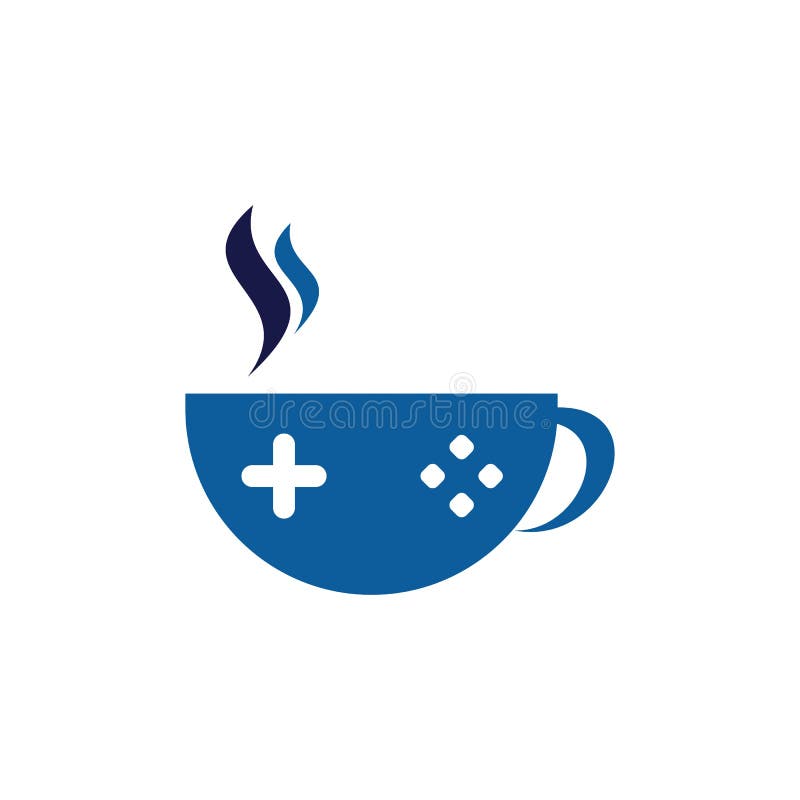 Game Cafe Logo Design Template. Stock Vector - Illustration of computer ...