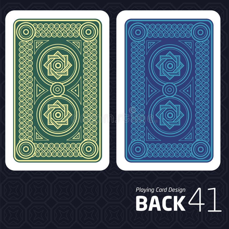 Card Back Abstract Pattern Background Underside Stock Vector ...