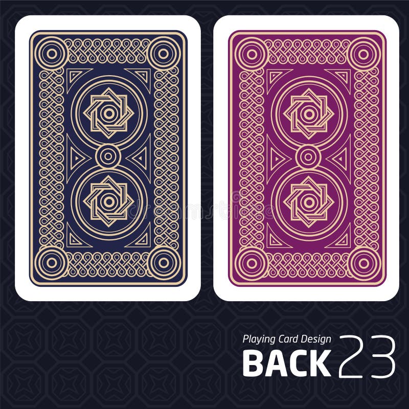 Card Back Abstract Pattern Background Underside Stock Vector ...