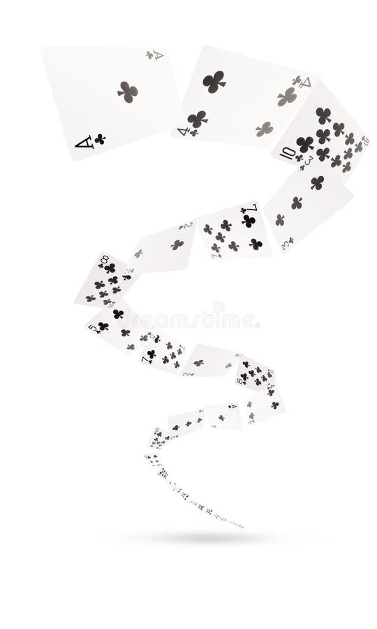 Game Cards Flying . Isolate on White Background Stock Illustration ...