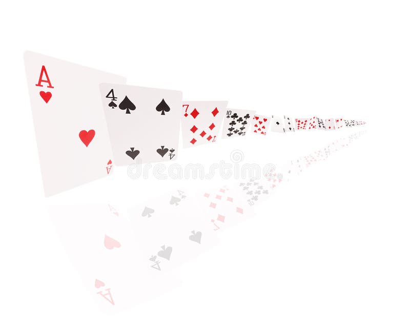 Game Cards Flying . Isolate on White Background Stock Illustration ...