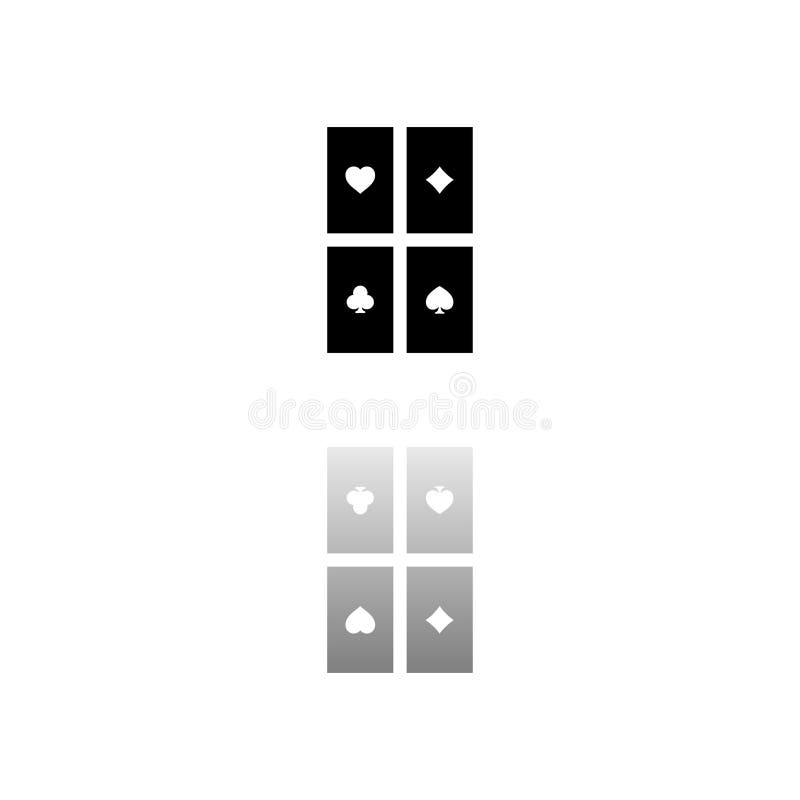 Game cards icon flat stock illustration. Illustration of gambling ...