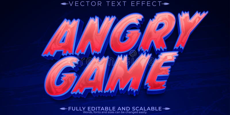 Game Cartoon Text Effect, Editable Comic and Funny Text Style Stock ...