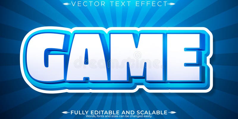 Game Cartoon Text Effect, Editable Kids and School Text Style Stock ...