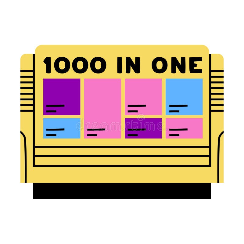 Game Cartridge As Bright Item from Nineties Vector Illustration Stock ...