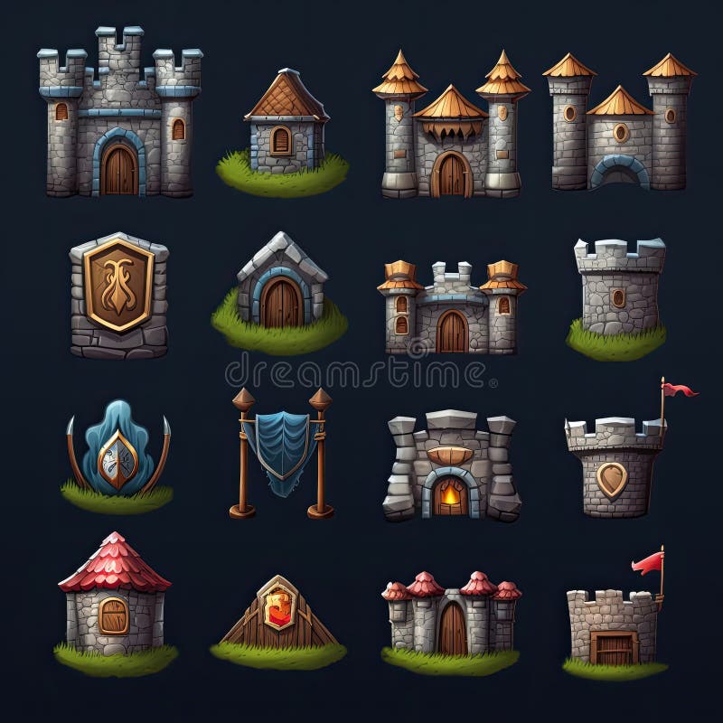 Game Castle Medieval Ai Generated Stock Image - Image of landscape ...