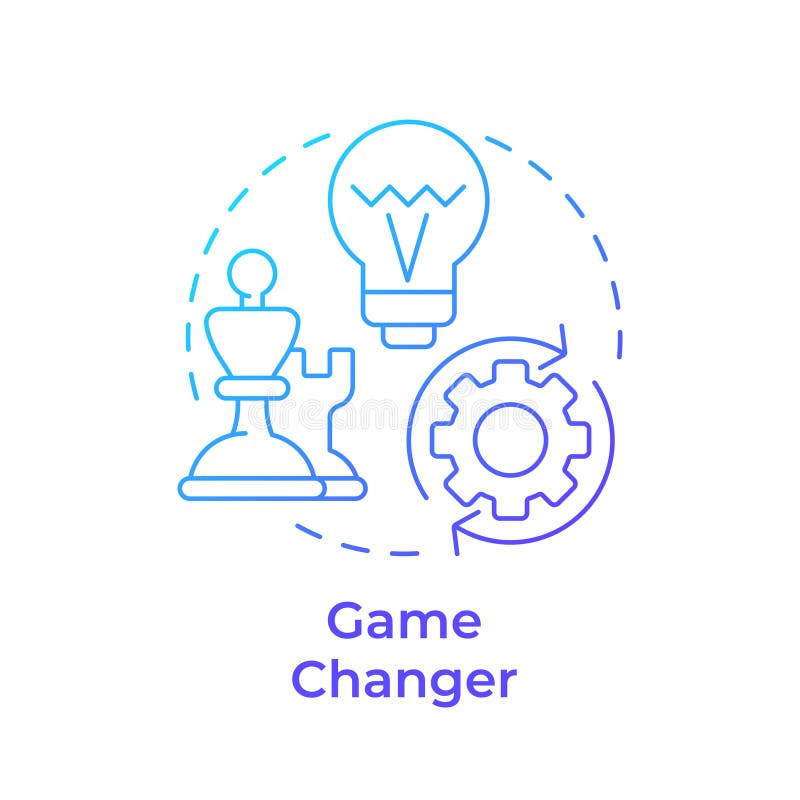 Game Changer Blue Gradient Concept Icon Stock Vector - Illustration of ...
