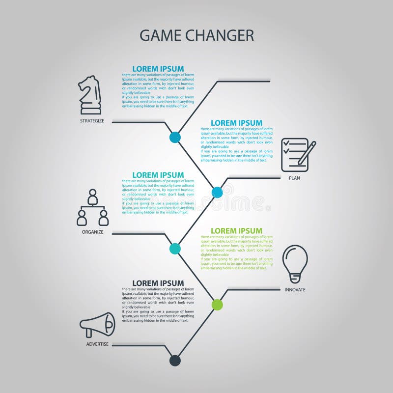 Game Changer Infographic. Vector Illustration Decorative Design Stock ...