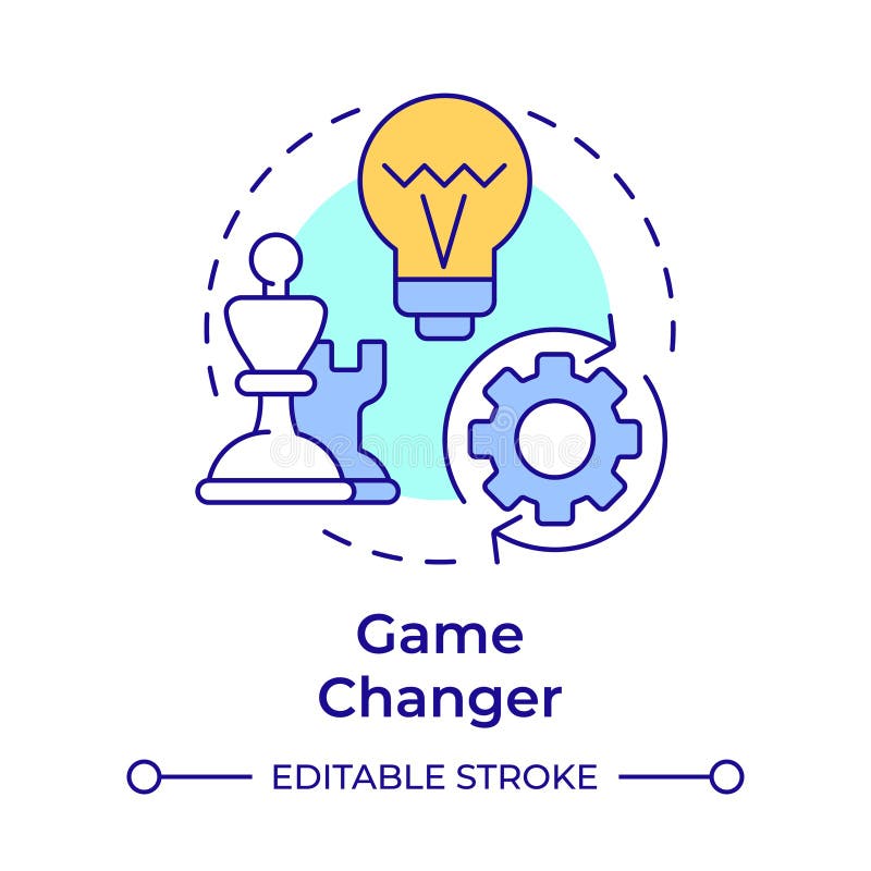 Game Changer Multi Color Concept Icon Stock Vector - Illustration of ...