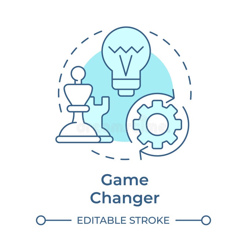Game Changer Soft Blue Concept Icon Stock Vector - Illustration of ...