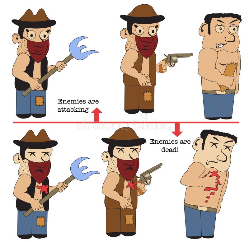 Game characters enemy stock vector. Illustration of vector - 63535806