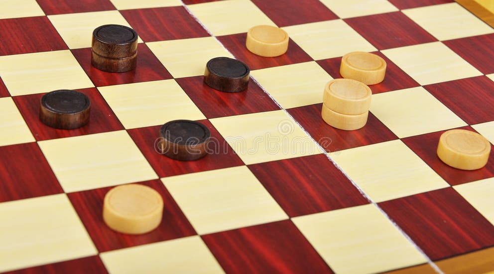 The game of checkers stock image. Image of dams, decision - 23904221