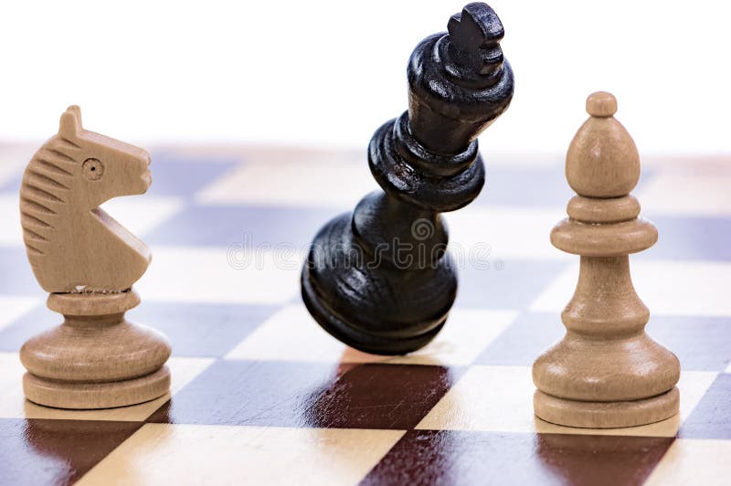 Game of Chess with a Falling King Stock Photo - Image of piece ...