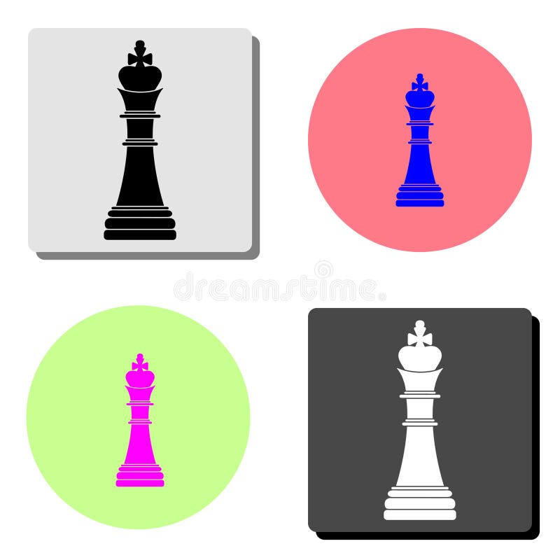 Chess Simple Icons Collection on White Background. Chess Pieces Sign ...